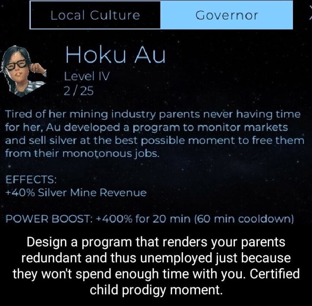 Local Culture Hoku Au Level IV Tired of her mining industry parents ...