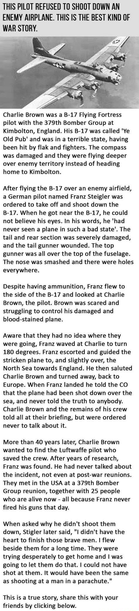 THIS PILOT REFUSED TO SHOOT DOWN AN ENEMY AIRPLANE. THIS IS THE BEST ...