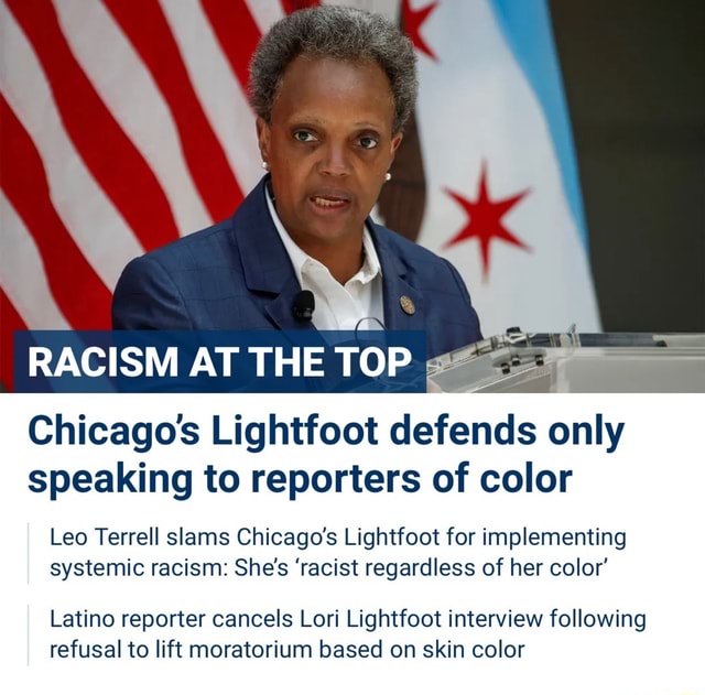 RACISM AT THE TOP Chicago's Lightfoot defends only speaking to ...
