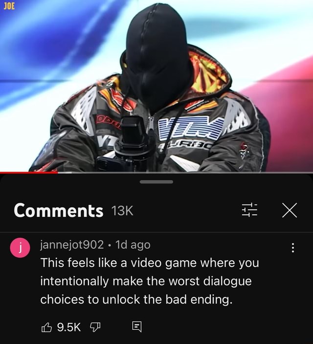 JOE Comments jannejot902 id ago This feels like a video game where you ...