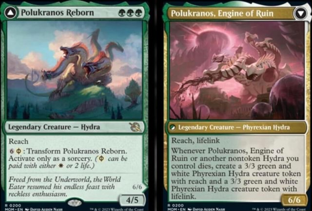 Polukranos Reborn Legendary Creature Reach Reach, lifelink 6 Transform ...