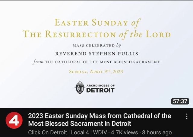 EASTER SUNDAY of THE RESURRECTION of the LorD MASS CELEBRATED by ...
