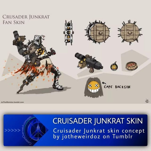 CRUSADER JUNKRAT FAN SKIN om CAPE BACKSIDE CRUISADER JUNKRAT SKIN ...