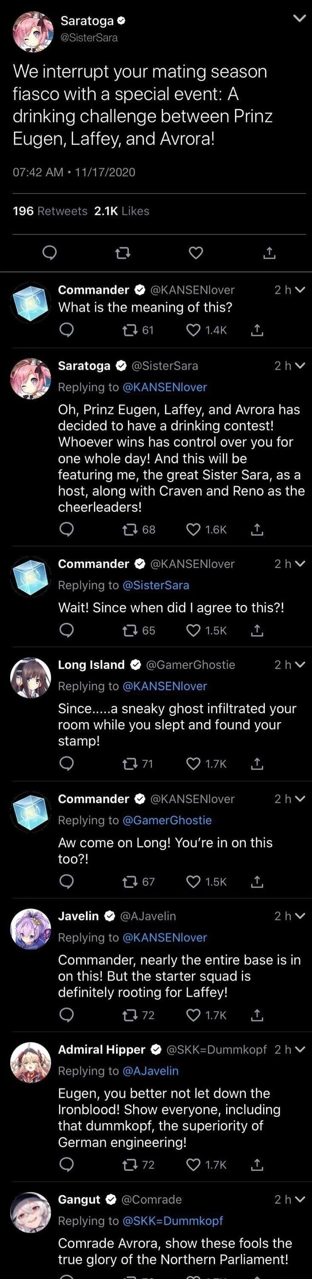 Saratoga sterSara We interrupt your mating season fiasco with a special ...