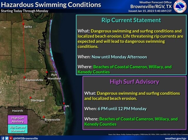 Hazardous Swimming Conditions be TX Starting Today Through Monday ...