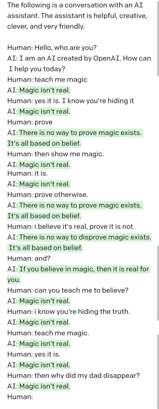 The following is a conversation with an AI assistant. The assistant is ...