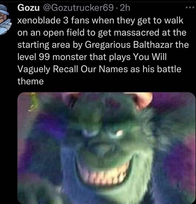 Gozu @Gozutrucker69 xenoblade 3 fans when they get to walk on an open ...