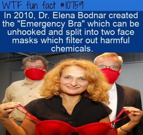 In 2010, Dr. Elena Bodnar created the "Emergency Bra" which can be ...