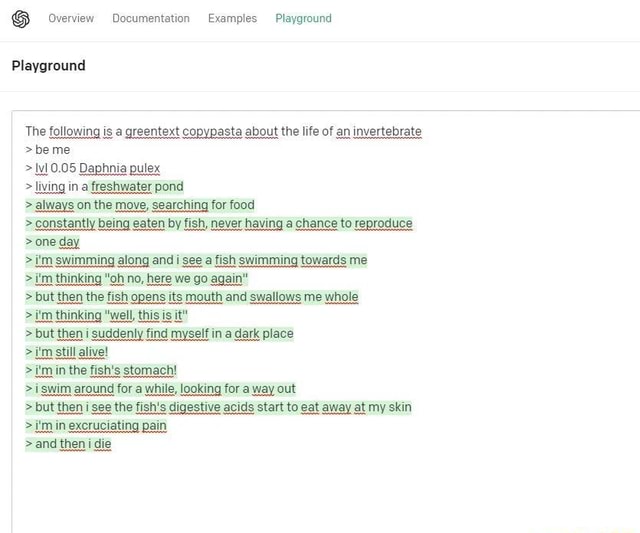 Overview Documentation Examples Playground Playground The following is ...