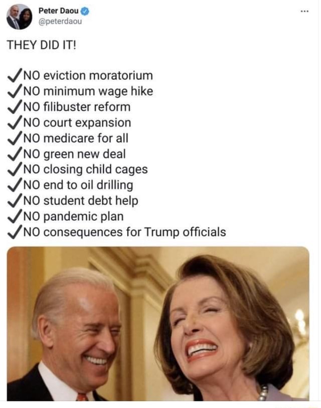 Peter Daou @peterdaou THEY DID IT! NO eviction moratorium NO minimum ...