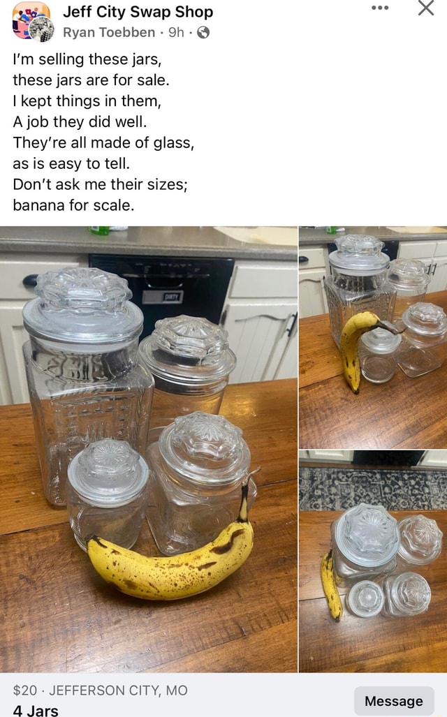 Jeff City Swap Shop Ryan Toebben @ I'm selling these jars, these jars ...
