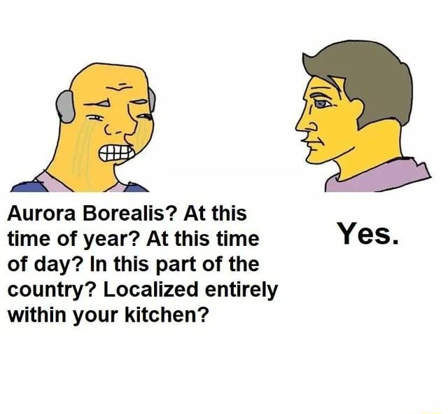 Aurora Borealis? At this time of year? At this time Yes. of day? In this part of the country ...