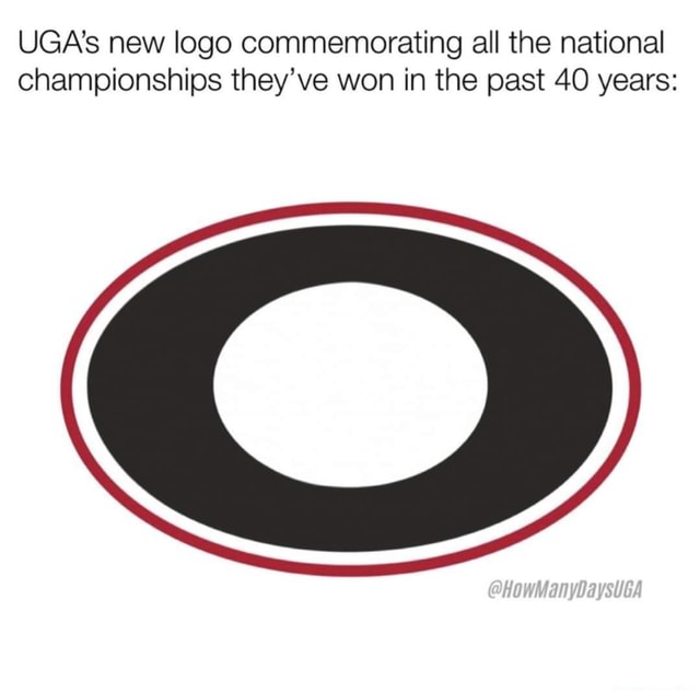UGA's new logo commemorating all the national championships they've won ...