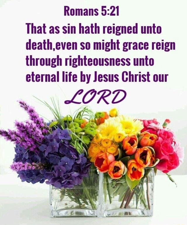 Romans That as sin hath reigned unto death,even so might grace reign ...