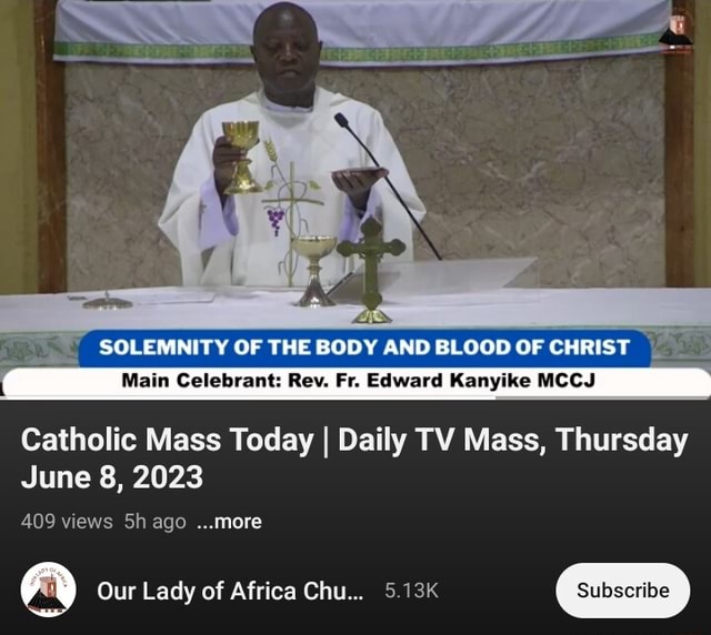 SOLEMNITY OF THE BODY AND BLOOD OF CHRIST I Main Celebrant: Rev. Fr ...