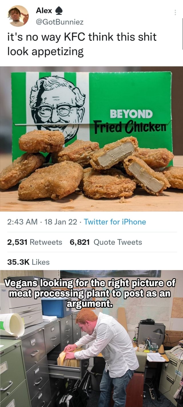 Alex @GotBunniez it's no way KFC think this shit look appetizing AM ...