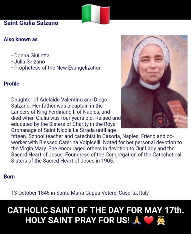Saint Giulia Salzano Also known as Donna Giulietta + Julia Salzano ...