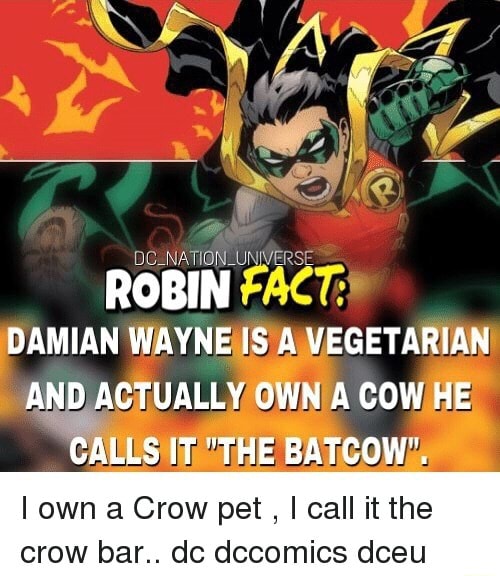 DC_NATION_UNIVERSE ROBIN DAMIAN WAYNE IS A VEGETARIAN AND ACTUALLY OWN ...