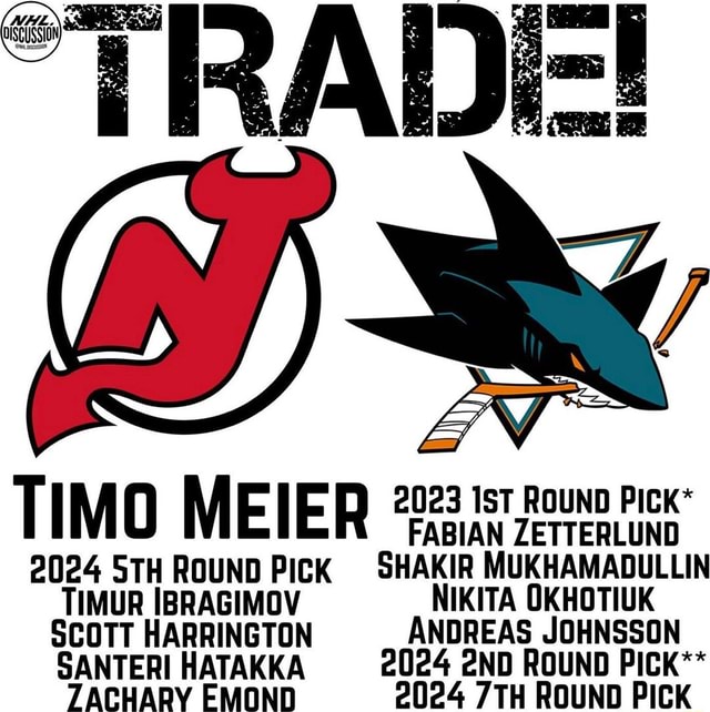 TIM MEIER 2023 IST ROUND PICK* FABIAN ZETTERLUND 9024 STH ROUND PICK ...
