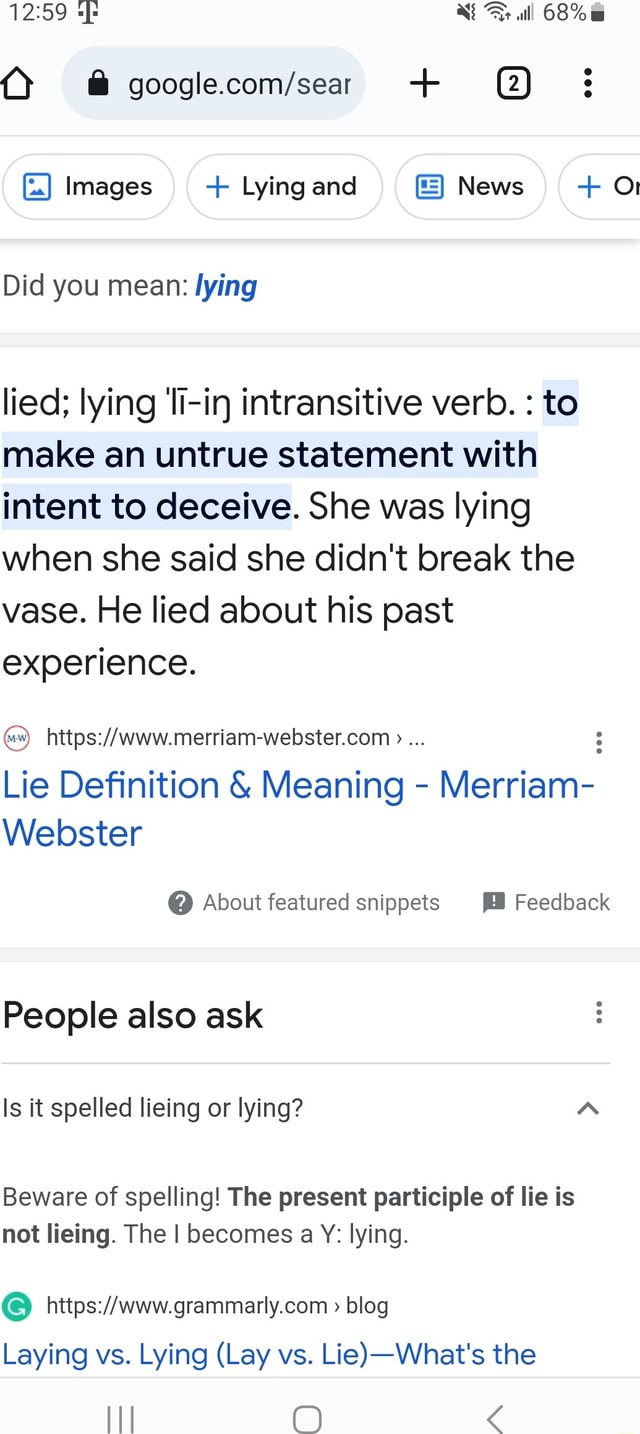 All Images + Lying and News +01 Did you mean: lying lied; lying '-in ...