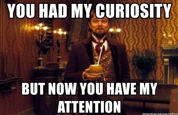 YOU HAD MY CURIOSITY BUT NOW YOU HAVE MY ATTENTION - iFunny