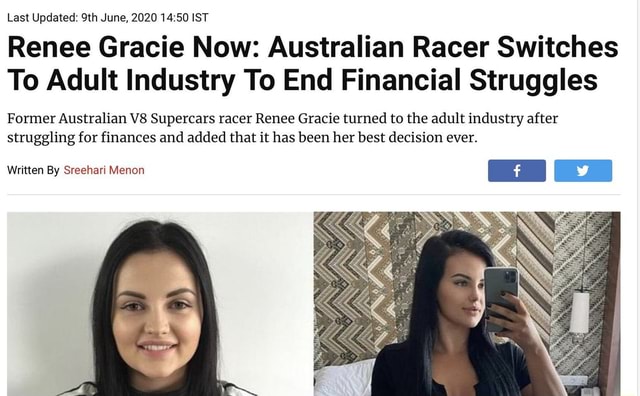 Renee Gracie Now: Australian Racer Switches To Adult Industry To End ...