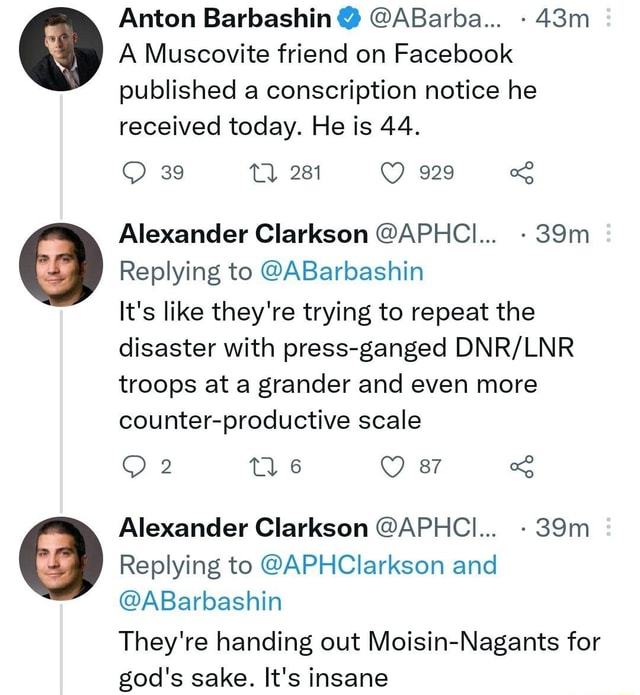 Anton Barbashin @ @ABarba... A Muscovite friend on Facebook published a ...