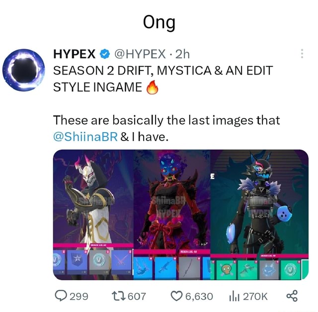 Ong HYPEX @ @HYPEX SEASON 2 DRIFT, MYSTICA & AN EDIT STYLE INGAME These are basically the last ...