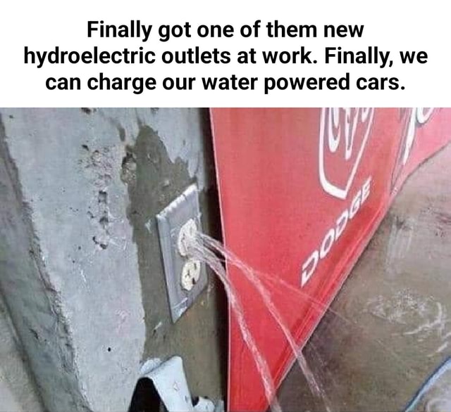 Finally got one of them new hydroelectric outlets at work. Finally, we ...