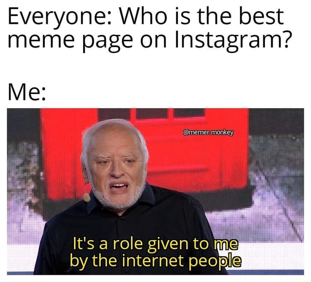Everyone: Who is the best meme page on Instagram? It's a role given to ...