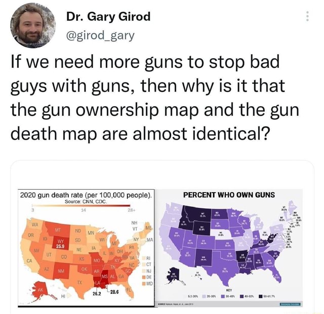 " Dr. Gary Girod @girod_gary If we need more guns to stop bad guys with ...