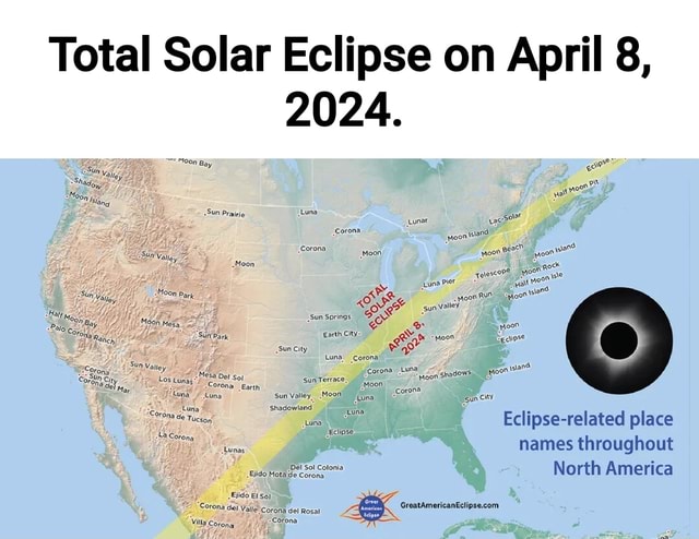 Total Solar Eclipse on April 8, Pa Ranch 2024. Bay alt pock 'Sun'Vai ...