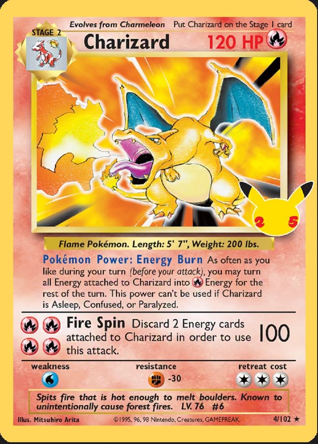 Evolves from Charmeleon Put Charizard on the Stage I card Charizard 120 ...