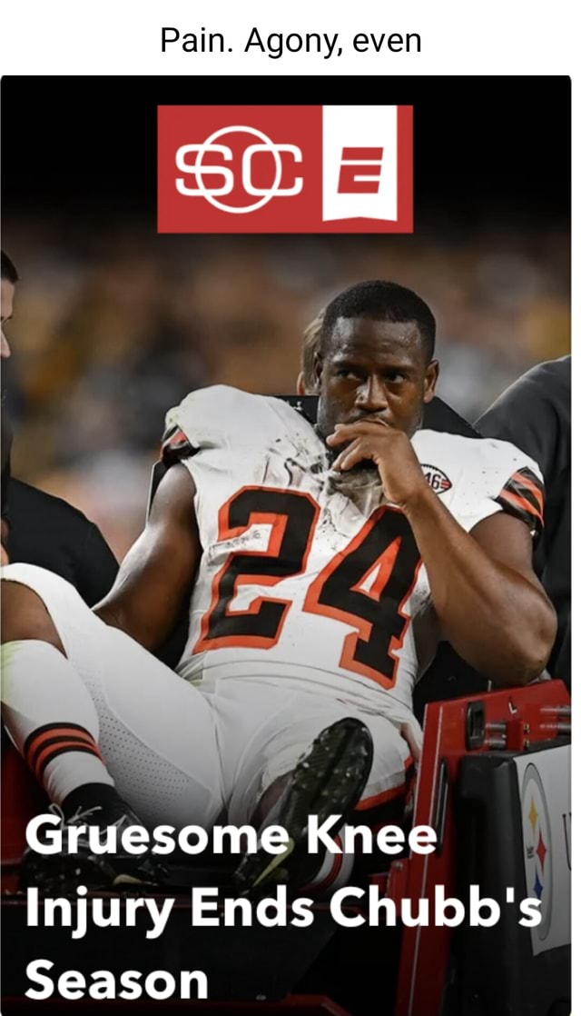 Pain. Agony, even Gruesome Knee Injury Ends Chubb's Season - iFunny