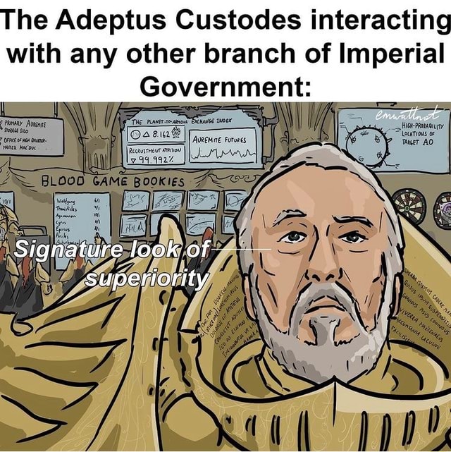 By emwattnot on instagram - he Adeptus Custodes interacting with any ...