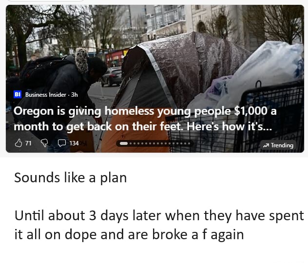Oregon is giving homeless young people $1,000 a month to get back on ...