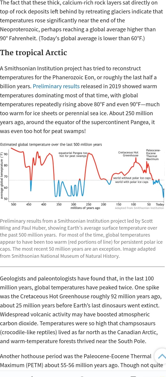 The fact that these thick, calcium-rich rock layers sat directly on top ...