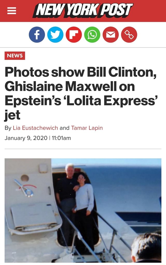 Photos show Bill Clinton, Ghislaine Maxwell on Epstein's Lolita Express' jet By Lia Eustachewich ...