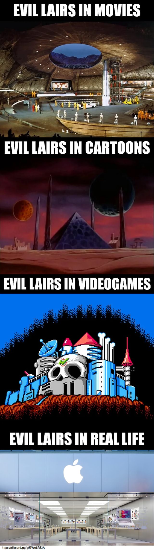 EVIL LAIRS IN MOVIES EVIL LAIRS IN CARTOONS EVIL LAIRS IN VIDEOGAMES ...