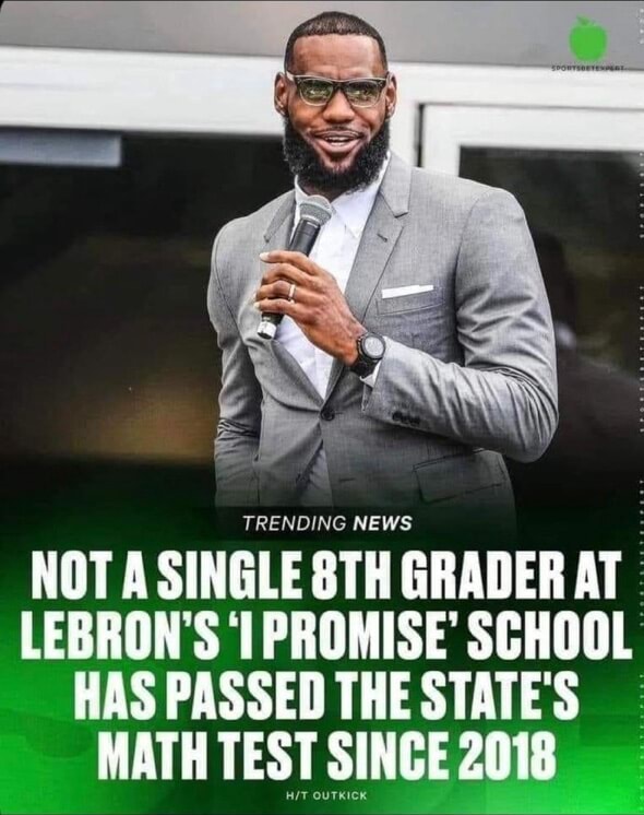 TRENDING NEWS NOT A SINGLE GRADER AT LEBRON'S PROMISE' SCHOOL HAS ...
