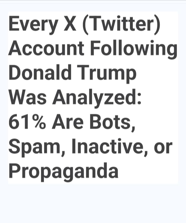 Every X (Twitter) Account Following Donald Trump Was Analyzed: 61% Are ...