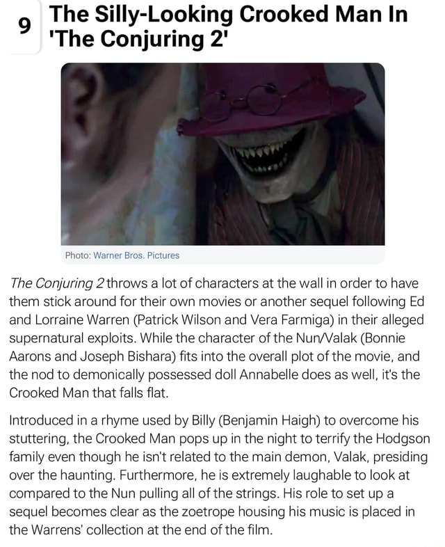 The Silly-Looking Crooked Man In "The Conjuring 2' Photo: Warner Bros ...