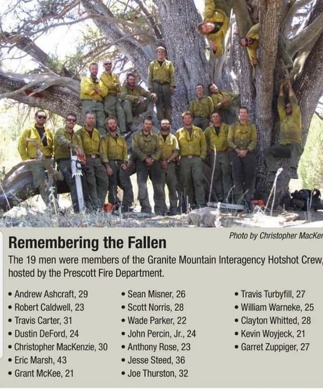 The 19 men were members of the Granite Mountain Interagency Hotshot ...
