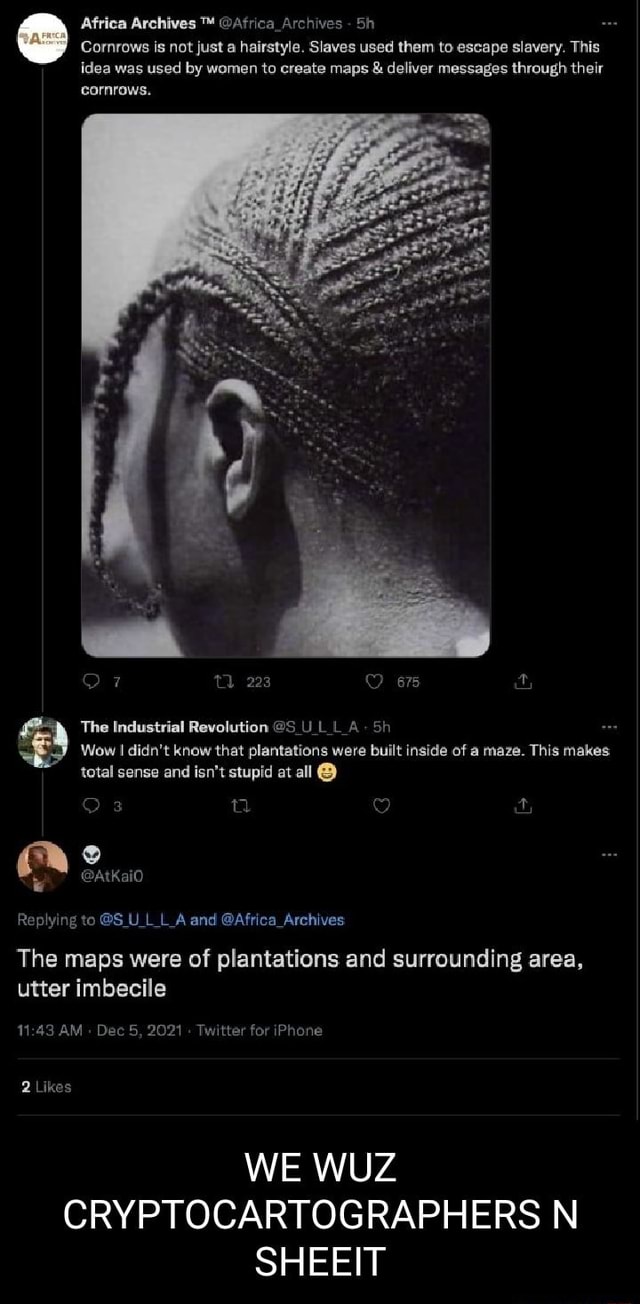 Africa Archives @Africa_Archives 'Cornrows is not just a hairstyle ...