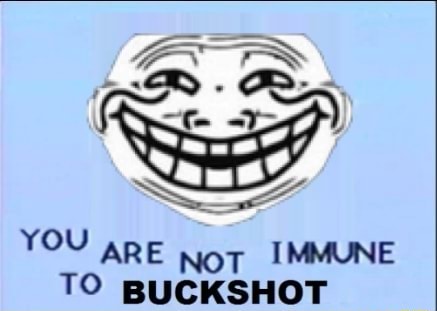SS YOU ARE NoT IMMUNE TO BUCKSHOT - iFunny