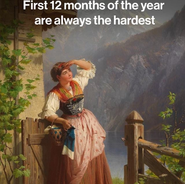 First 12 months of the year are always the hardest - iFunny