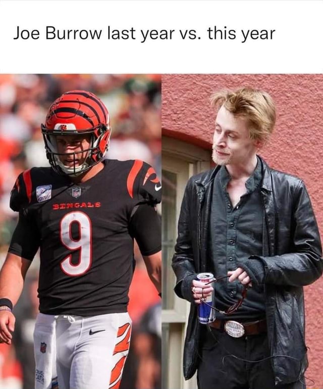 Joe Burrow last year vs. this year - iFunny