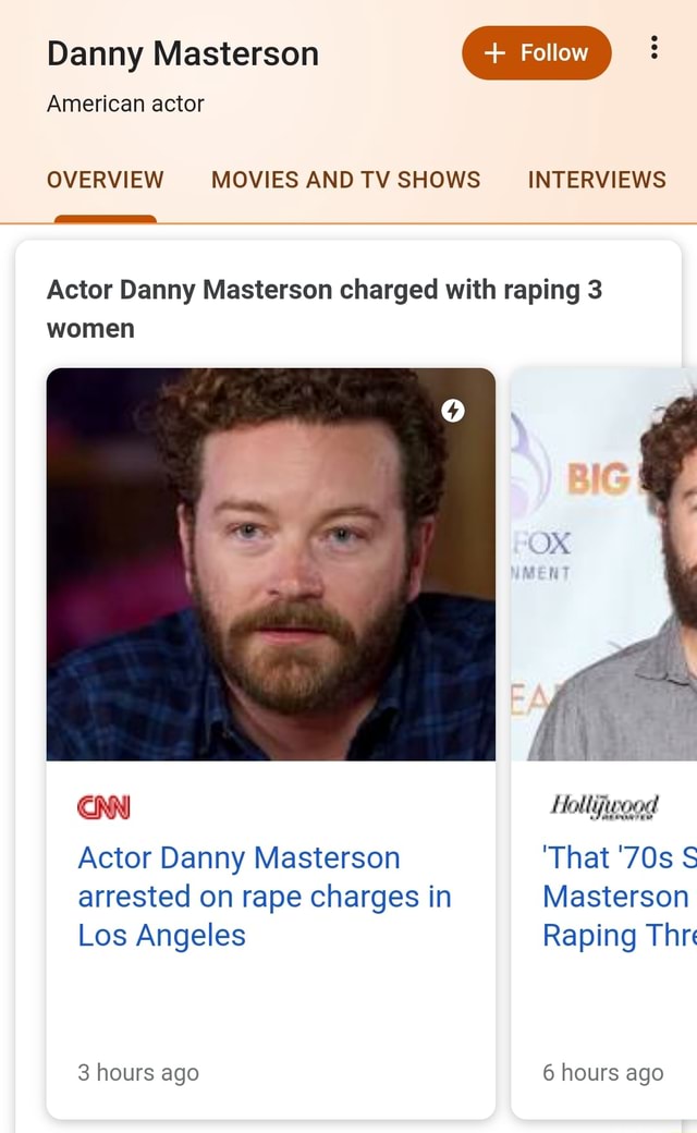 Danny Masterson E American actor OVERVIEW MOVIES AND TV SHOWS INTERVIEWS Actor Danny Masterson ...