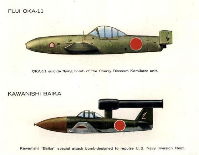 FUJI OKA-11 OKA-11 suicide flying bomb of the Cherry Blossom Kamikaze ...