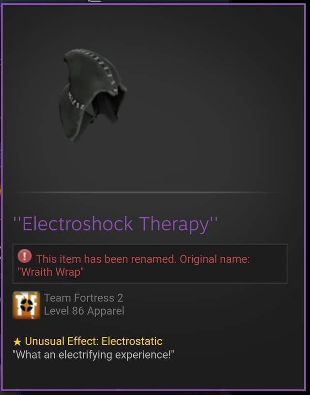 "Electroshock Therapy" This item has been renamed. Original name ...